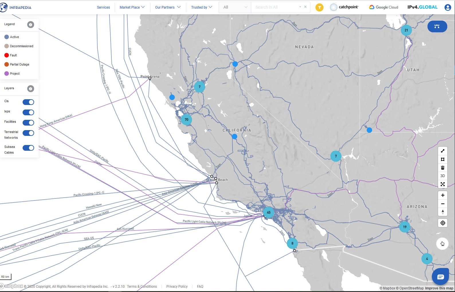 World Wide Fiber Map – Los Altos Hills Community Fiber